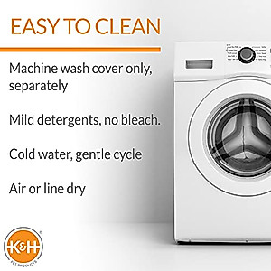 K&H Pet Products Self-Warming Pet Cot Cover Replacement (Cot Sold Separately) - Chocolate/Fleece, Large 30 X 42 Inches