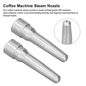 2Pcs Coffee Machine Steam Nozzle,Stainless Steel Coffee Machine Steam Nozzle Stainless Steel Milk Foam Steam Nozzle Suitable for Home Kitchen Cafe Milk Tea Shop