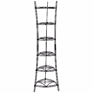 Lodge 6-Tier, Kitchen and Pantry Cast Iron Cookware Storage Organizing Tower, Steel Construction, Matte Black