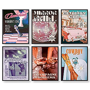 ZJNB Vintage Taylor Music Swift Poster for Room Aesthetic, Retro Album Wall Decor, Music Posters (Set of 6, 8 in x 10 in, Unframed)