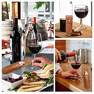 Wine Corkscrew Storage Bag Leather Wine Bottle Opener Storage Case Protective Bottle Opener Carry Case for Bartenders Barmans Waiters and More