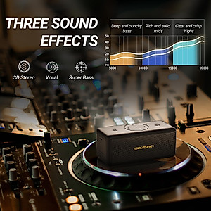 BOGASING Bluetooth Speakers, M5 Portable Wireless Speaker with 40W Loud Stereo Sound & Punchy Bass, 30H Playtime, IPX7 Waterproof, Bluetooth 5.3, EQ, TWS, TF-Card, AUX, USB, for Outdoor Home Shower