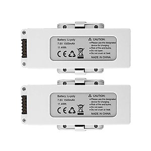 PUOO Accessory 2PCS 7.6V 1500mAh Lithium Battery for HS510 F30 Remote Control Drone