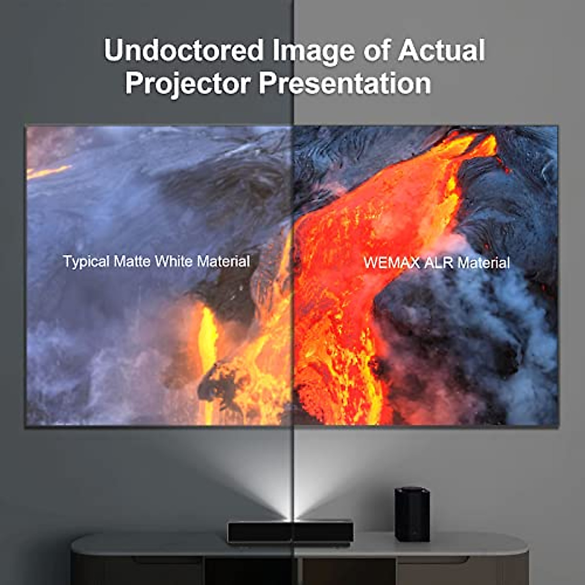 WEMAX PSA01 UST Projector Screen, 100-inch Ambient Light Rejecting ALR Projection Screen for Ultra Short Throw Projection, Fixed Frame Screen for Nova Support Other Brands UST Projectors