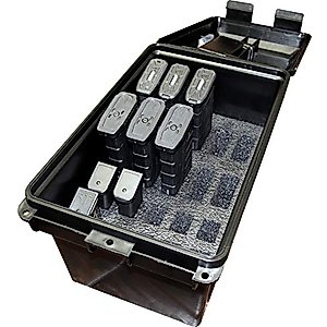 MTM TMCLE Tactical Mag Can Multi Mag for 223/5.56 Magazines and 9mm to 45 ACP Magazine Storage, USA Made, Black