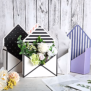 Tenare 5 Pieces Florist Bouquet Envelope Box Flower Envelope Paper Boxes Flower Paper Packaging Present Craft Paper boxes for Wedding Birthday Party Decoration Wrapping Supplies