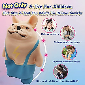 AWANGLUO Flexible Stress Man Reliever Great for Calming Mind Styles Vary- Squishies Sensory Fidget Pug Dog Toy for Reducing Anxiety and Tension, Funny Toy for Adults Teens Kids, Stocking Stuffer Gift