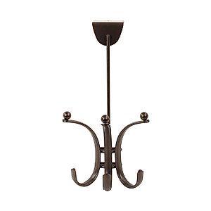 Spectrum Diversified Voy Over The Door Triple Free Double, Easy Closet & Entryway, No Installation Modern Storage Hooks, Bronze