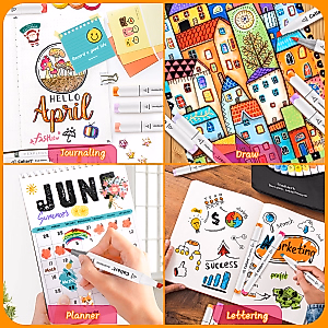 Caliart 100 Colors Artist Alcohol Markers Dual Tip Art Markers Twin Sketch Markers Pens Permanent Alcohol Based Markers with Case for Adult Kids Coloring Drawing Sketching Card Making Illustration