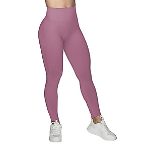 Sunzel Scrunch Butt Lifting Leggings Women High Waisted Seamless Workout Leggings Gym Tights Tummy Control Yoga Pants Bordeaux