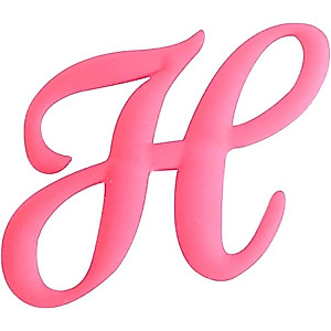 JinJing Accessories for Bogg Bag Handbag Beach Tote Personalized 3D Printed Decorative A-Z Alphabet Letters H Pink