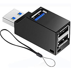 BIANTI USB Hub Splitter 3 Ports Super Speed 5Gbps Extender, 3.0 A Adapter with Lanyard and Safety Helmet, for MacBook Pro/Air, PS4, Laptop, PC, Surface Pro, iMac, Mobile HDD, Keyboard, Mouse