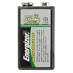 2 Energizer Rechargeable 9 Volt Batteries, (NH22NBP)