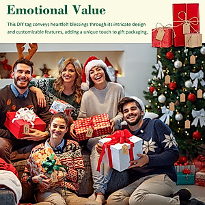 100pcs Kraft Paper Gift Tags with String, Blank Gift Bags Tags Price Tags(Brown)