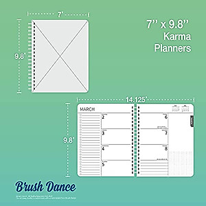 Big Ambitions | 2023 6.9 x 9.8 Inch Weekly Karma Planner | Thicker and Bigger than Average Planner | Brush Dance | Artwork Motivation Inspiration