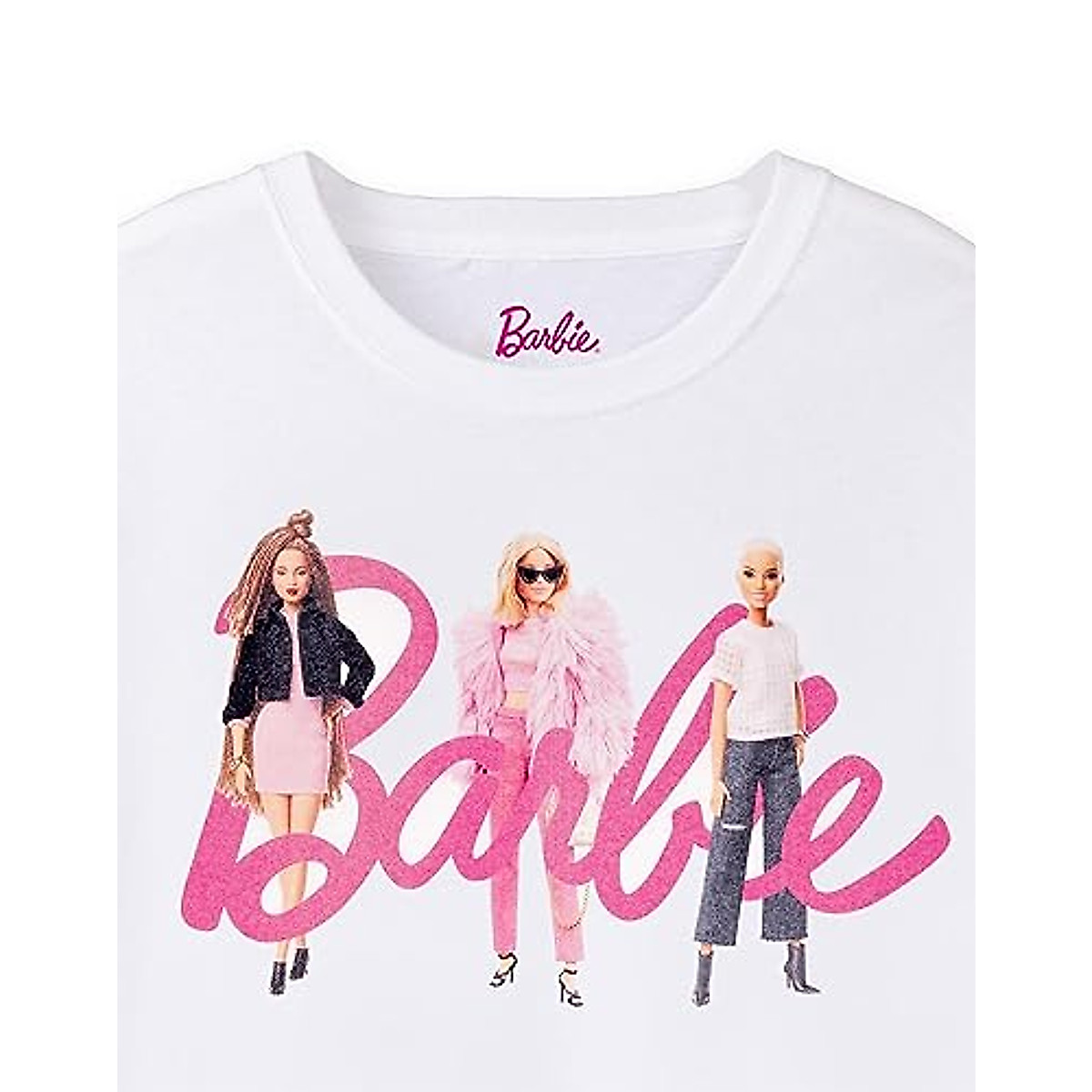 Barbie Women's Pink Logo T-Shirt | Iconic Brand | Fashionable Character Design | Comfortable Fit Movie Merchandise Gift - Small