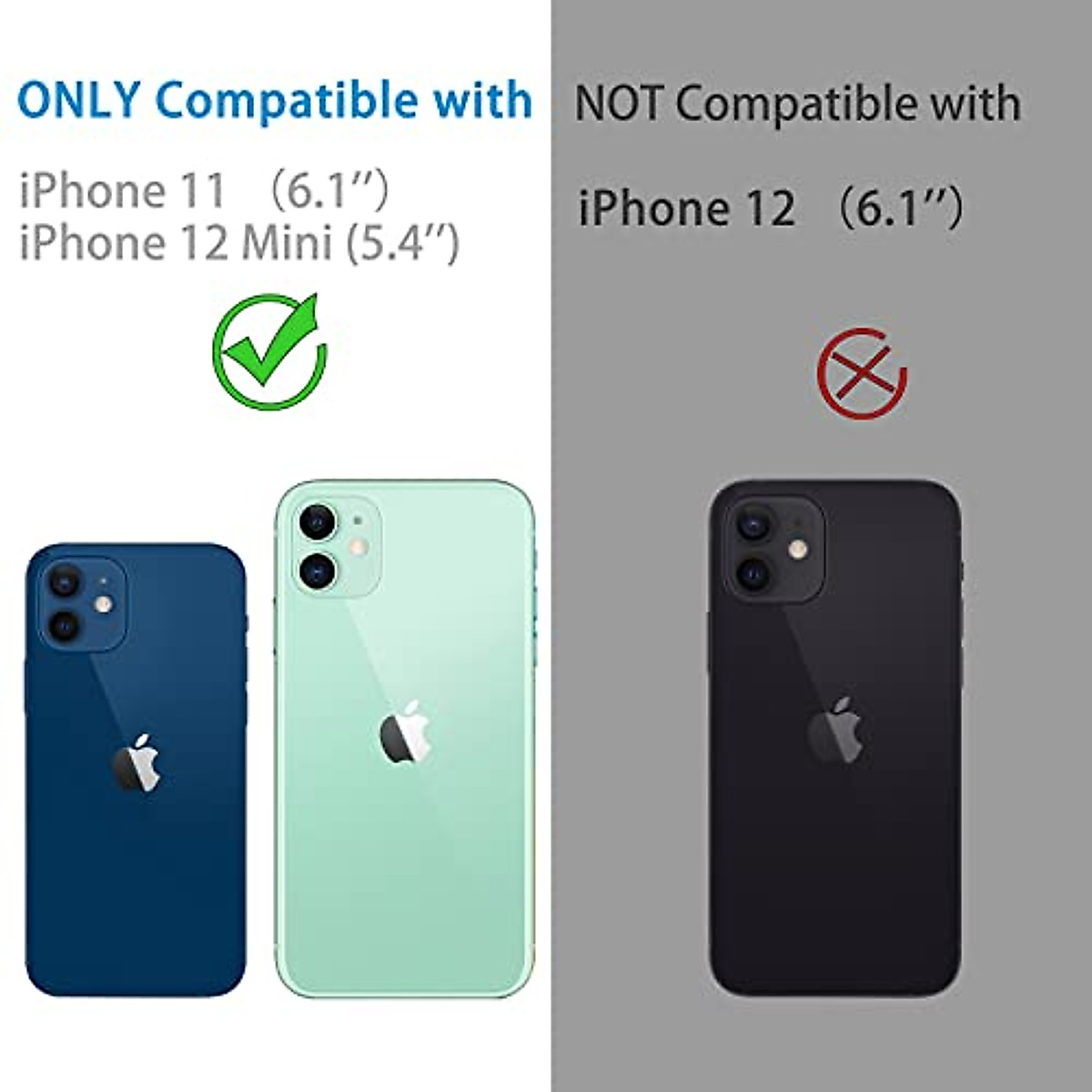 Dengduoduo 【3 Pack】 Camera Lens Protector for iPhone 11 & iPhone 12 Mini, Ultra HD, Tempered Glass, 9H Hardness, Anti-Scratch, Case Friendly, Easy to Install [No Affect on Night Shots]