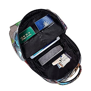 DSERC Castle Cartoon Crashers Anime Backpacks Laptop Backpack Unisex Cartoon Double Shoulder Bag for Camping Travel Daypack