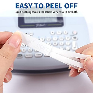 COLORWING M-K231 Replacement for Brother P Touch M Tape M-K231s MK231 M231 for Brother PTouch PT-M95 PT-90 PT-70 PT-65 PT-85 Label Maker Refills, 12mm 0.47inch White, 4-Pack