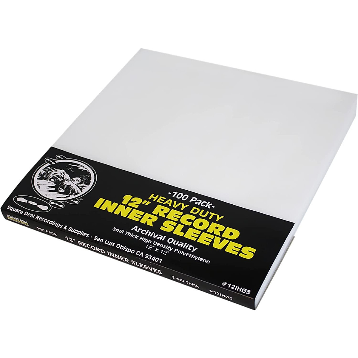 (1000) Plastic 3Mil Thick Inner Sleeves for 12" Vinyl Records - 12IH03 - Protect Against Dust!