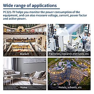 OWON WiFi 3-Phase Clamp Meter, Smart Home Energy Monitor with 3 300A Circuit Level Sensors | Real Time Electricity Monitor/Meter/Net Metering