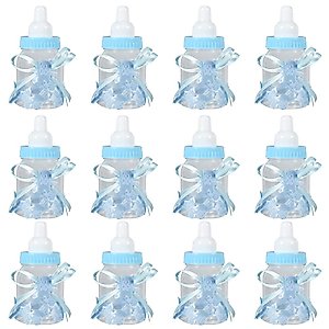 Baby Shower Bottles, Bottle Candy Gifts Decorations, Mini Bottle C and y Gift Box, 12 Pcs C and y Bottle for Baby Shower Favors Fillable, Used for Girl Boy Newborn Birthday