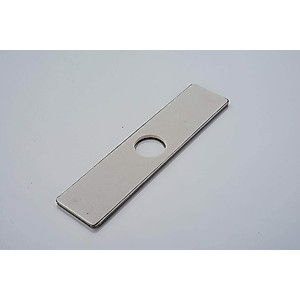 BATHLAVISH 10 Inch Kitchen&Bathroom Sink Faucet Baseplate Hole Cover Deck Plate Escutcheon Brushed Nickel Square 304 Stainless Steel