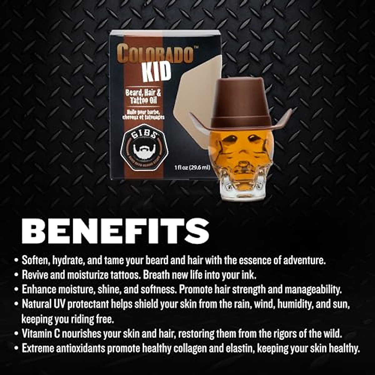 GIBS Grooming Colorado Kid Hair, Beard & Tattoo Oil, 1 Fl Oz