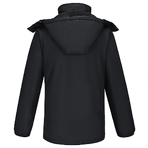 CAMEL Men's Winter Ski Jackets Waterproof Snow Coat with Hood Mountain Windproof Rain Jacket