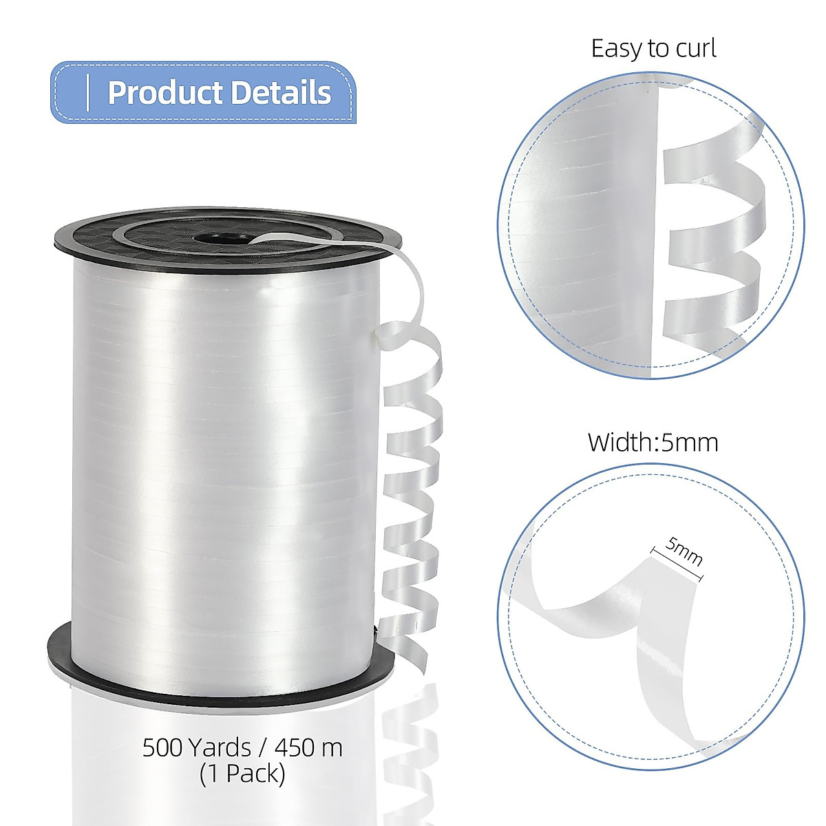 Orange Ribbon,3/16 inch x 500 Yard Orange Curling Ribbon for Gift Wrapping, Birthday, Valentines, Florists Crafting