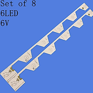 MSEURO 6v LED Backlight Strip 6 Lamp B50A658U U50S6806S L50E5800A LVU500NDEL SW-4C-LB5006-YH2 TMT_50E5800_8X6_3030C Compatible with TCL