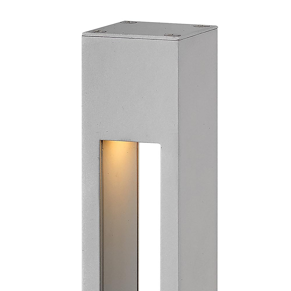 Hinkley Landscape Lighting Atlantis Bollard Landscape Path Light – Contemporary Landscape Lighting Illuminates Walkways for Increased Safety and Security, Square Mini, Titanium Finish