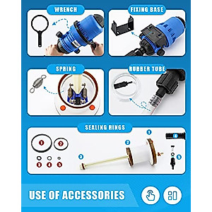 NEWTRY 1%-10% Fertilizer Injector for Drip Irrigation, Adjustable Water Powered Dosing Pump, 3/4" NPT