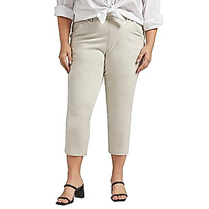 JAG Jeans Women's Size Maddie Pull-On Capri Pant, Stone, 14 Plus