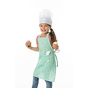 TOVLA JR. Kids Apron Set - 2-Pack Kid Apron with Pockets - Comfortable Cotton Child Apron - Colorful Childrens Aprons - Toddler Apron for Cooking, Baking, Painting - Fun Aprons for Girls, Boys 4-10