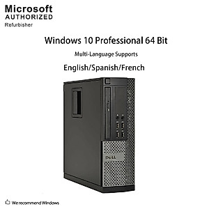 DELL Optiplex 990 SFF PC, Intel Core i5 Processor, 16GB RAM, 2TB HDD, DVDRW, Keyboard & Mouse, Wi-Fi, Bluetooth 4.0, Windows 10 Home, 20in LCD Monitor (Renewed)']