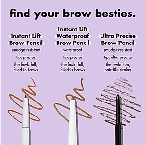 e.l.f. Instant Lift Brow Pencil, Dual-Sided, Precise, Fine Tip, Shapes, Defines, Fills Brows, Contours, Combs, Tames, Blonde, 0.006 Oz