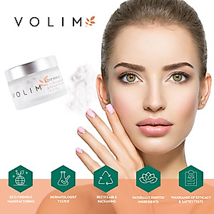Volim Love Scrub with Hyaluronic Acid Natural Face Exfoliator for Wrinkles, Acne, Fine Lines, Blackheads & Clogged Pores