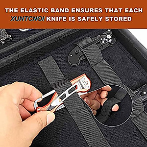 62 Slots Knife Case, Pocket Knife Display Case, Knife Organizer, Knife Roll, Pocket Knife Holder, Pocket Knife Storage Case, Knives Collection Protector For Hiking, Hunting, Camping Outdoor(Only Bag)