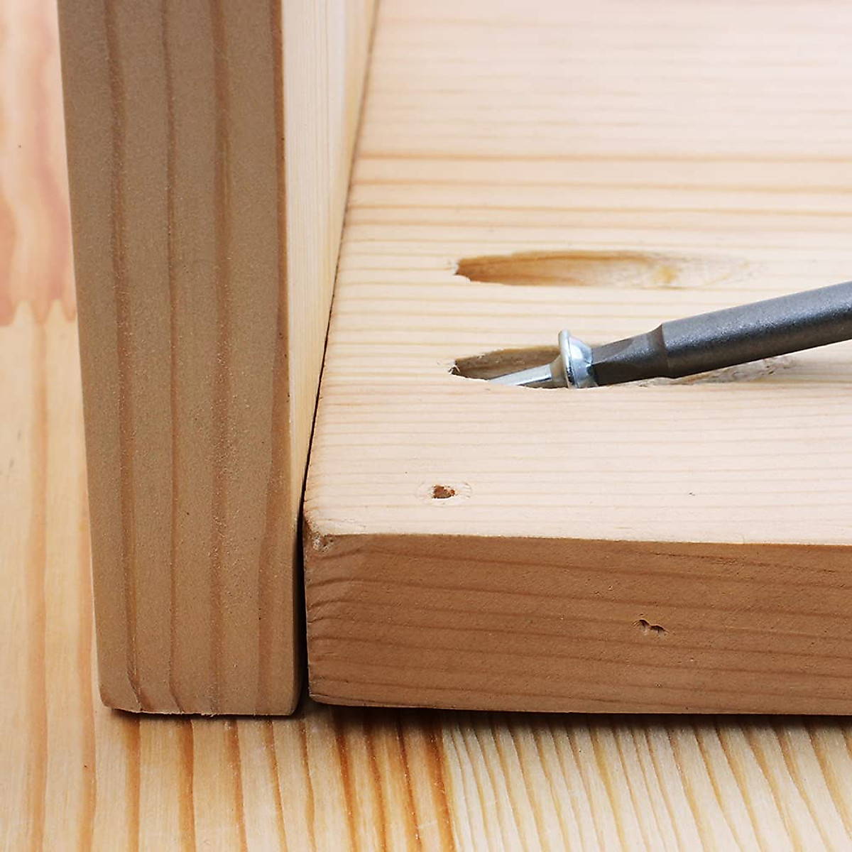 100 Pack Pocket Hole Screws 1 inch Coarse Thread Self Tapping Screw #2 Square Drive Screw for Pocket Hole Jig with Storage case