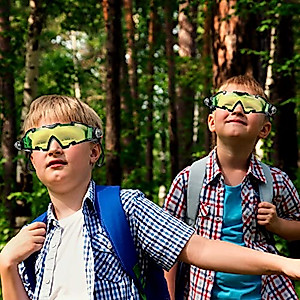 LEIFIDE 2 Pair Night Vision Goggles Night Mission Goggles Kids Camping Gear Gadgets for Kids Hunting Gear Light up Goggles for Kids Boys Girls Role Play Costume Party Gift