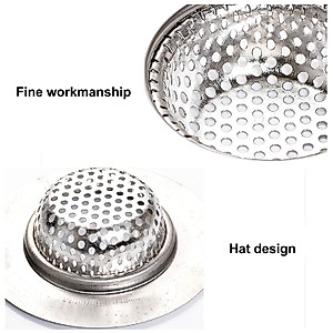 Kitchen Sink Strainer Kitchen Sink Stopper, Professional Stainless Steel Sink Filter, With Dense Mesh (2 PCS) for Draining Kitchen, Bathroom, Bathtub, Washbasin