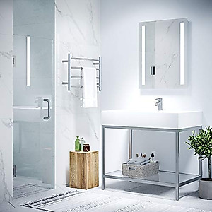 ANZZI 72" x 24" Frameless Shower Door in Brushed Nickel, Fellow Water Repellent Glass Shower Door with Seal Strip Parts and Handle, 3/8 inch Glass Hinged Shower Door with Handle (SD-AZ09-01BN)