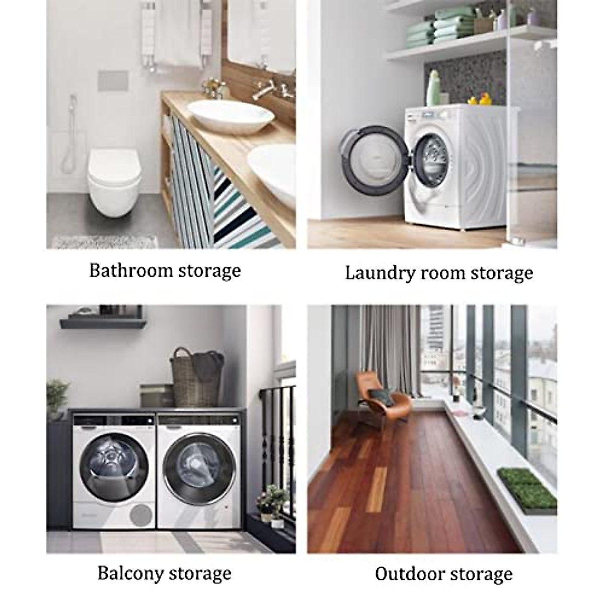 BKGDO Washer Storage Frames Floor Standing for Over Toilet,Anti-Bump Carbon Steel Washinghine Rack,Household Bathroom Storage Rack/White