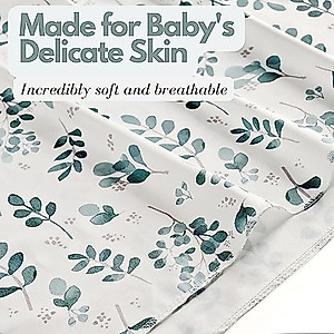 Vollmic Newborn Baby Girl Baby Boy Unisex Receiving Blanket Swaddle Blanket Swaddle Set with Matching Headband and Hat (Green)