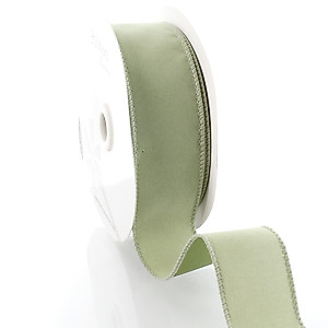 Ribbon Traditions 1.5" Wired Suede Velvet Ribbon Navy - 10 Yards