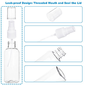 50PCS 2 Oz Spray Bottle Mini Mist Sprayer Clear Fine Small Spray Bottle Empty Travel Spray Bottles Reusable Liquid Containers Water Spray Bottle for Perfume, Plant(60ml)
