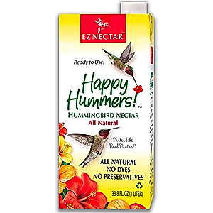 EZNectar Happy Hummers! Clear Ready-To-Use Hummingbird Nectar, 33.8 oz
