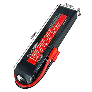 ECHOBBY 11.1V 3S 2600mAh 25C LiPo Battery 3.5mm Banana Plug for RC Airplane Helicopter Quad Copter FPV Drone Multirotor Aircraft