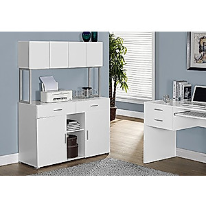 Monarch Specialties White Hollow-Core Office Storage Credenza, 48-Inch